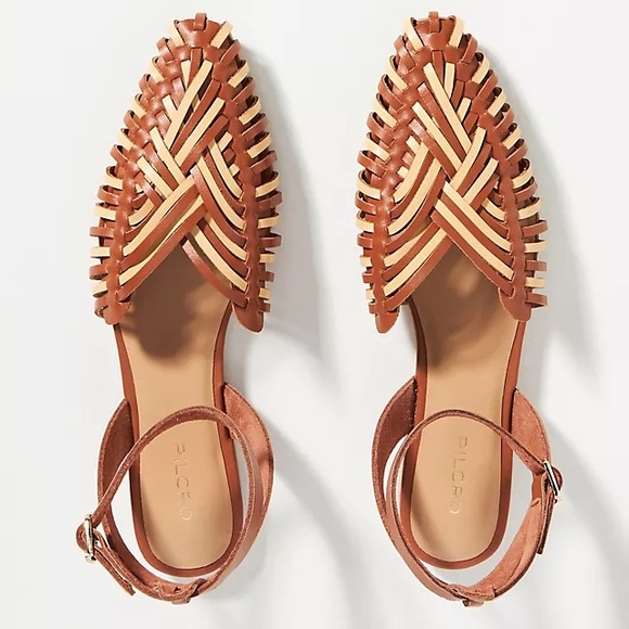Anthropologie | Shoes | Anthropologie Pilcro Woven Leather Ankle Strap ...